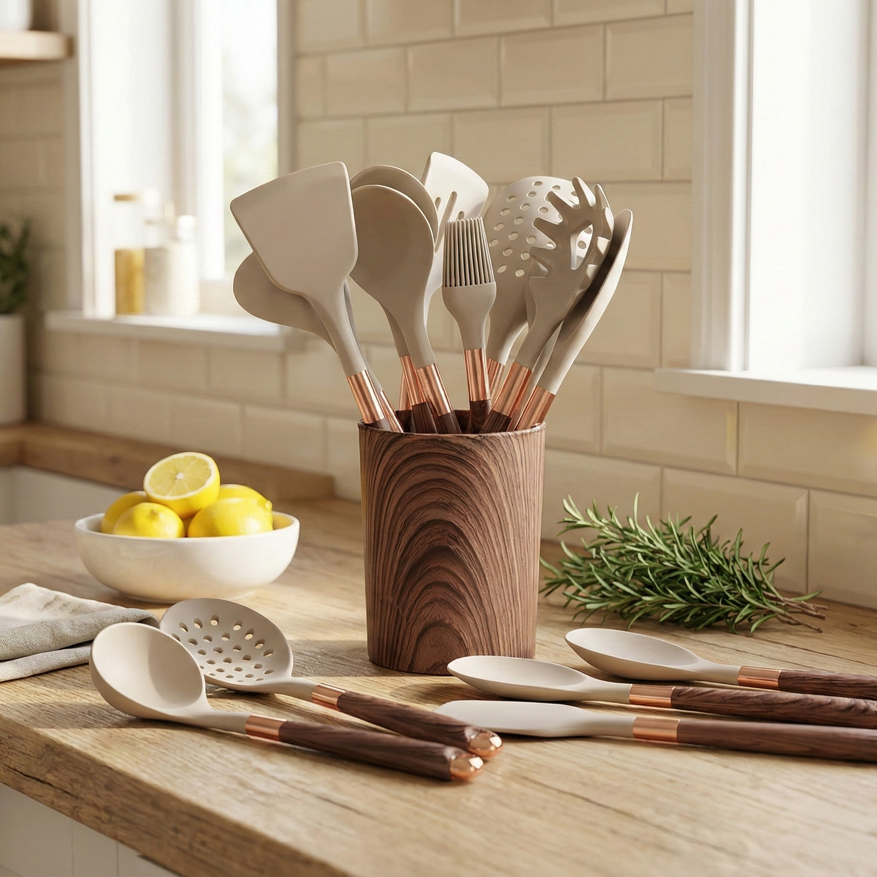 10-Piece Silicone Cooking Utensils Set – Heat-Resistant & Non-Toxic Ki ...